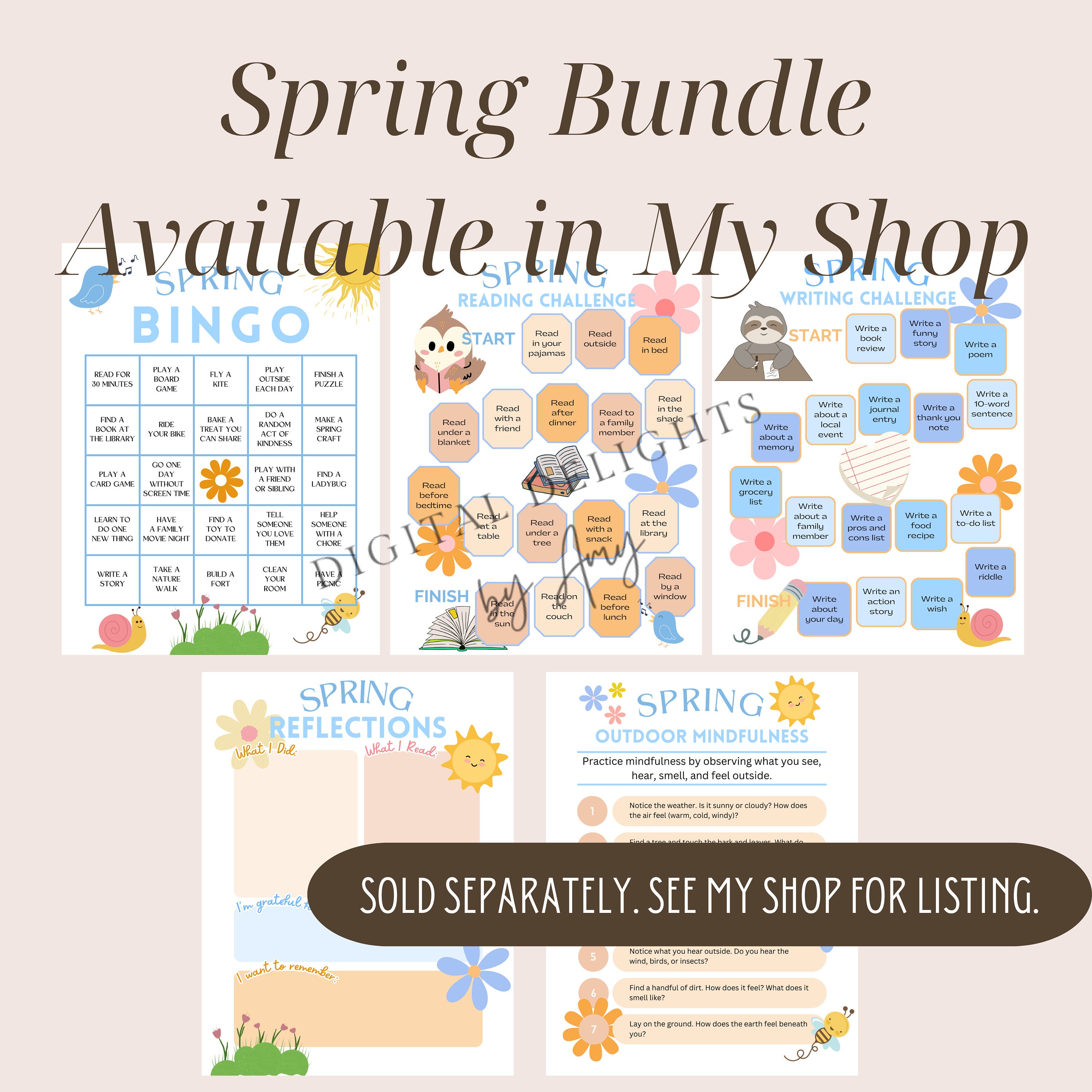 Spring Break Bingo for Kids, Spring Break Bingo Card, School Bingo ...