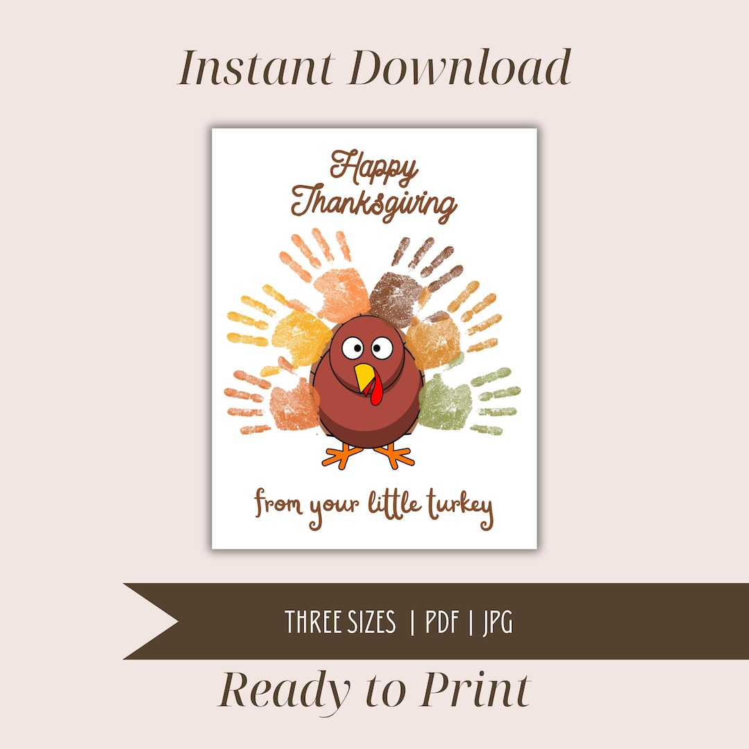 Happy Thanksgiving Handprint Craft, From Your Little Turkey Handprint ...