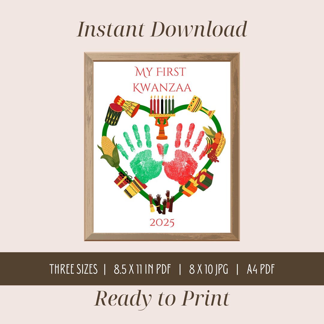 Baby’s First Kwanzaa Handprint Craft, Kwanzaa 2025 Handprint, My First ...