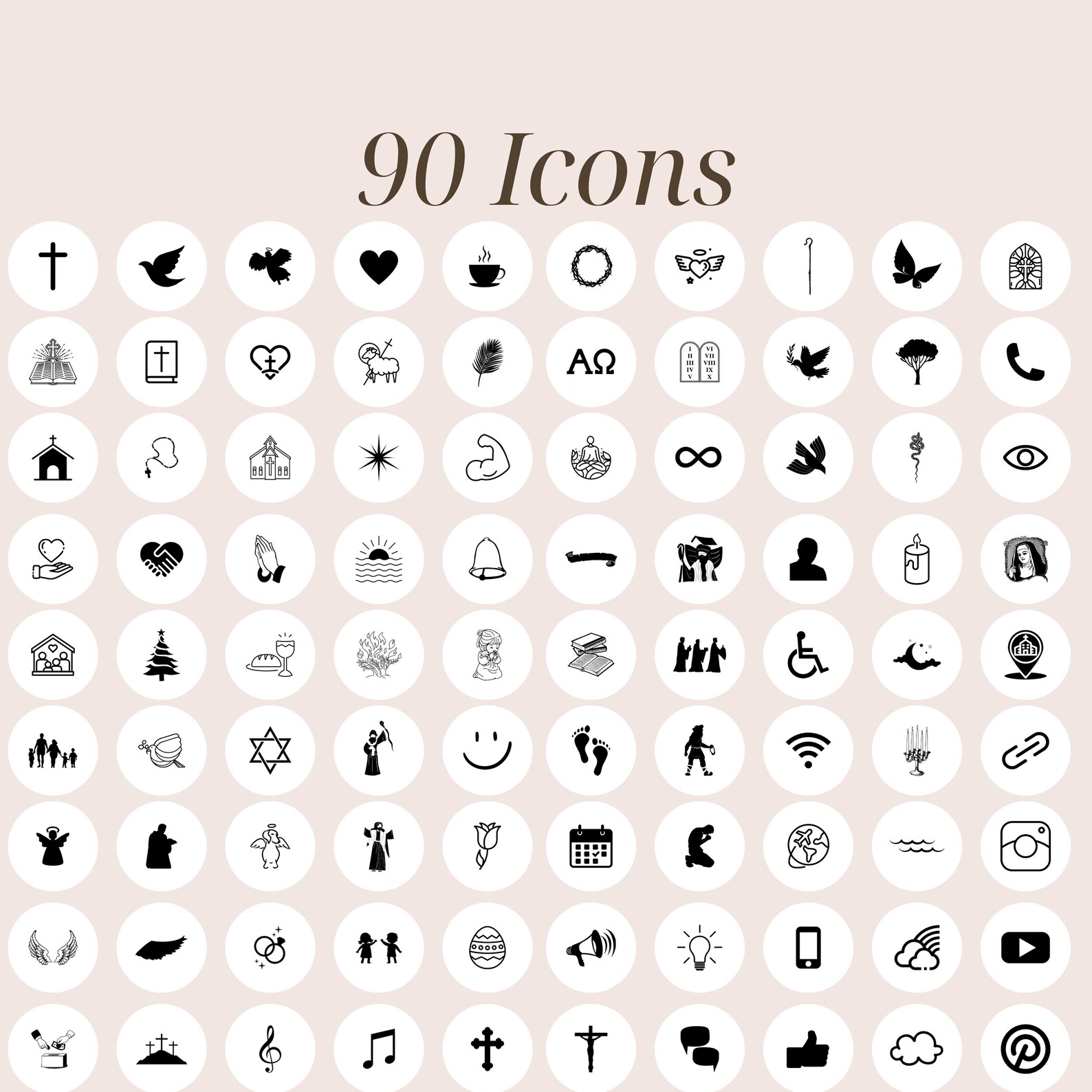 230 Christian Instagram Highlight Covers, Christ Plain IG Story Icons ...