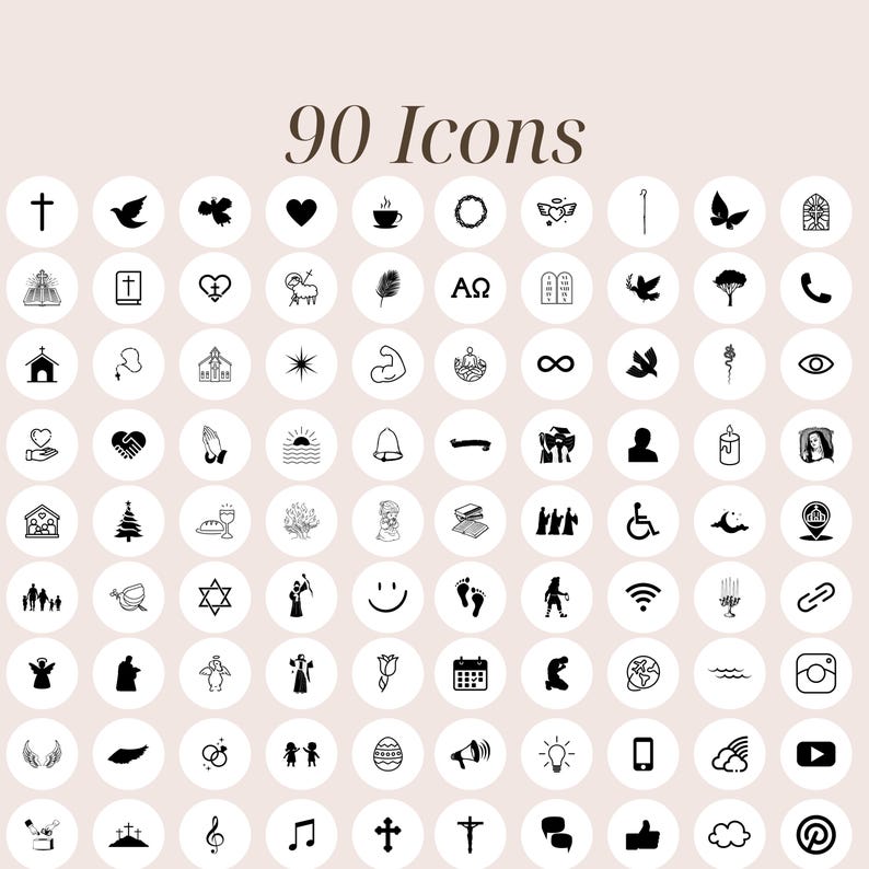 230 Christian Instagram Highlight Covers, Christ Plain IG Story Icons ...