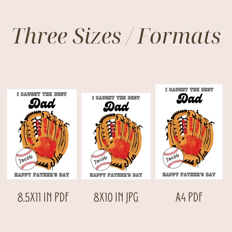Father's Day Handprint Art, Fathers Day Baseball Handprint Activity ...