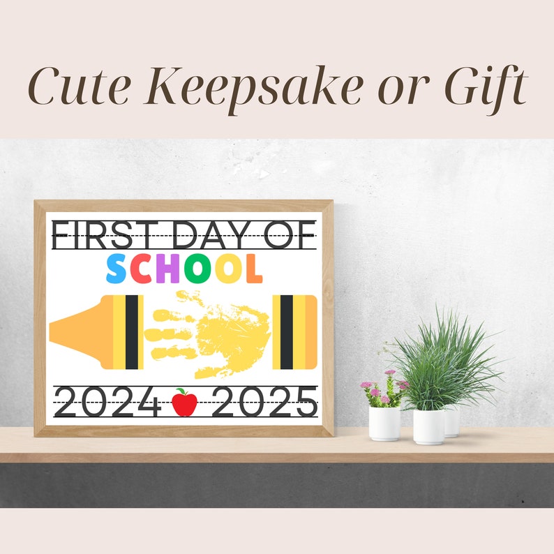 First Day of School Handprint Craft, Back to School Printable ...