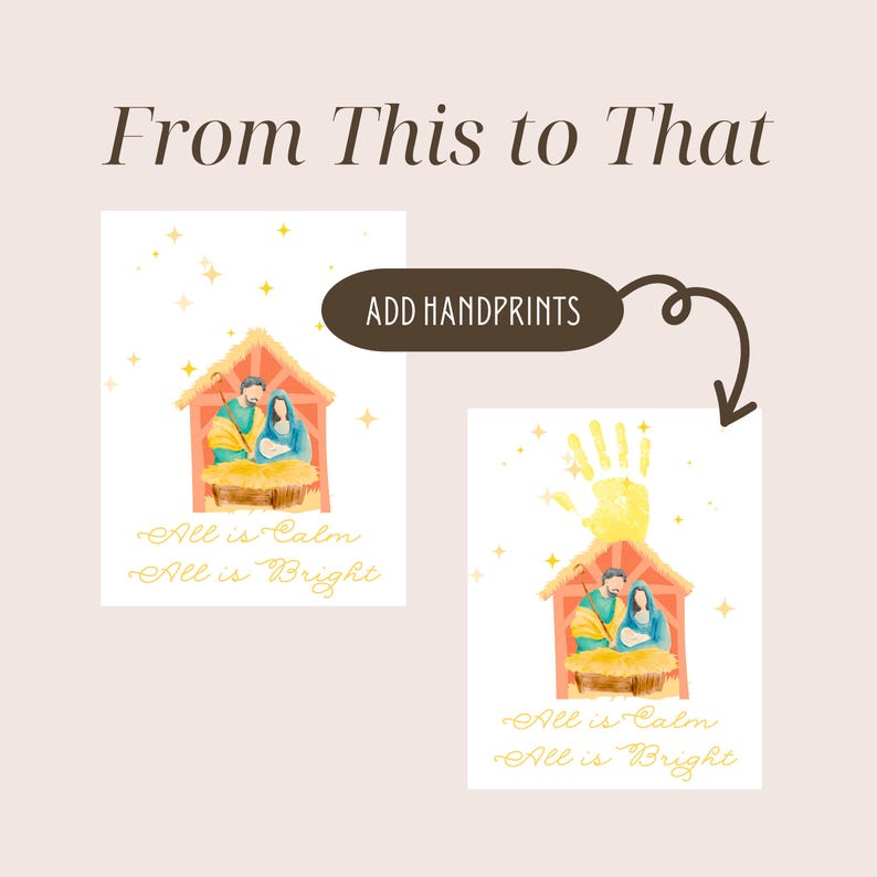 Sunday School Craft Christmas Handprint Art, Preschool Nativity ...