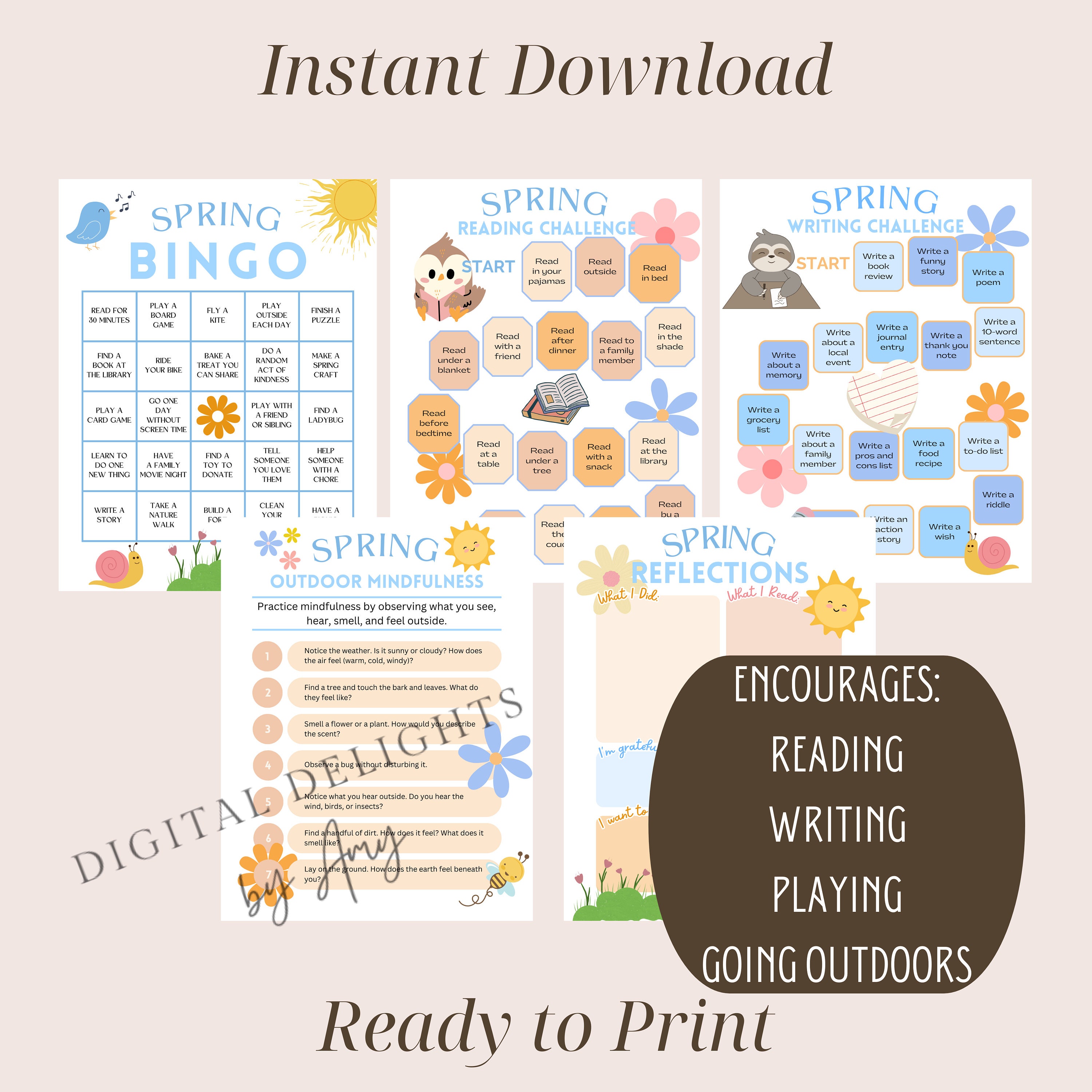 Spring Activities for Kids, Spring Reading Challenge, Spring Break ...