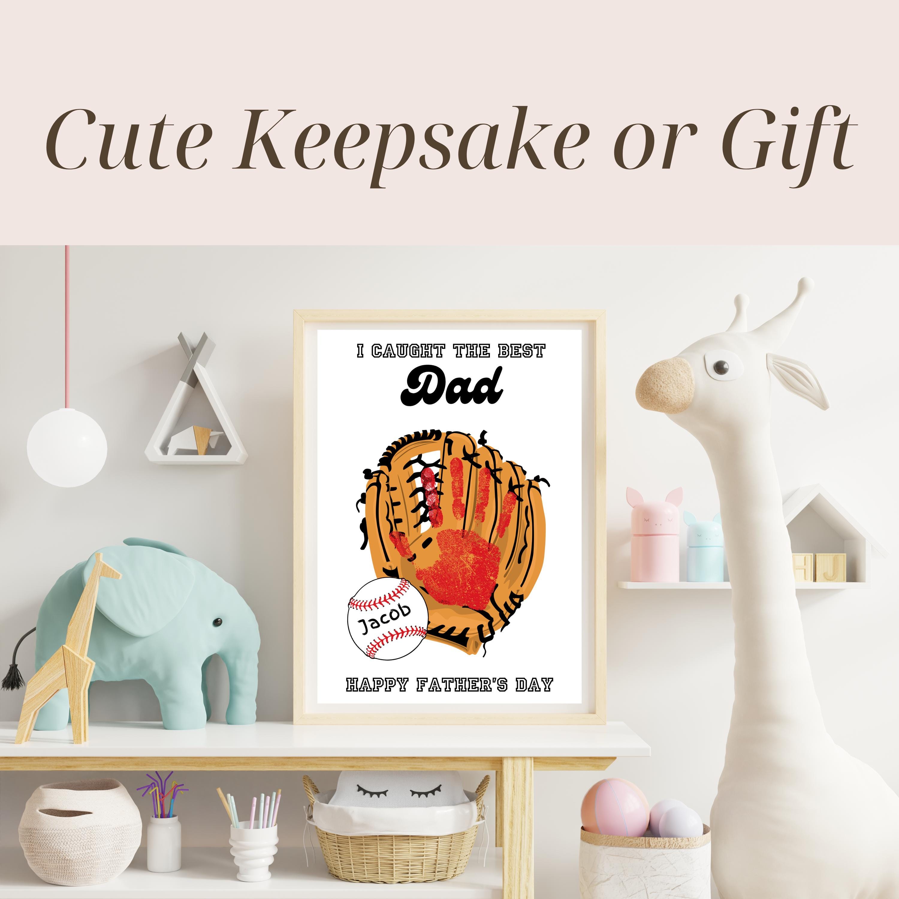 Father's Day Handprint Art, Fathers Day Baseball Handprint Activity ...