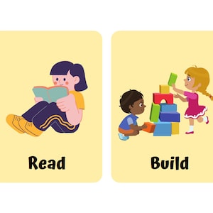 Printable Verbs Flash Cards for Kids | Action Words | 13 Pages ...
