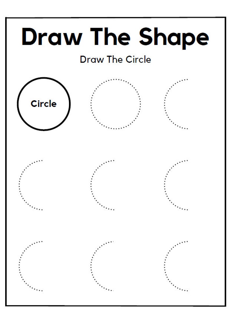 Printable Shape Drawing Activity Worksheets for Kids | Shapes | Draw ...