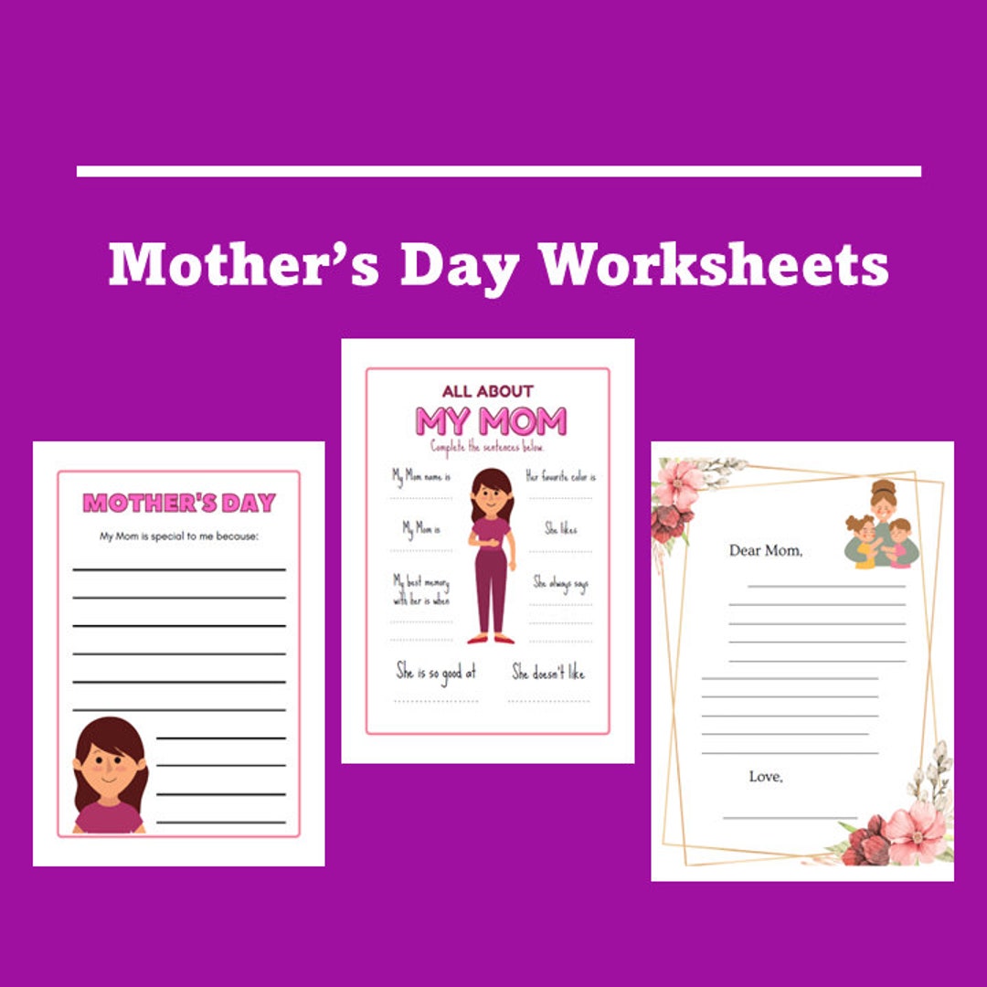 Mother's Day Activity Worksheets for Kids Word Search Mother's Day ...