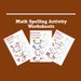 Printable Math Spelling Activity Worksheets for Kids | Maths | Spelling ...