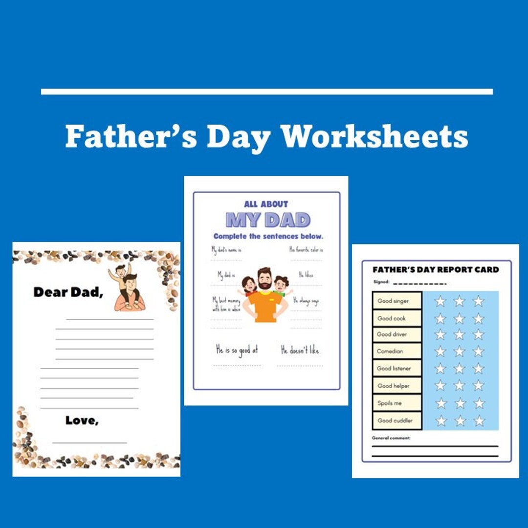 Father's Day Activity Worksheets for Kids Word Search Father's Day ...