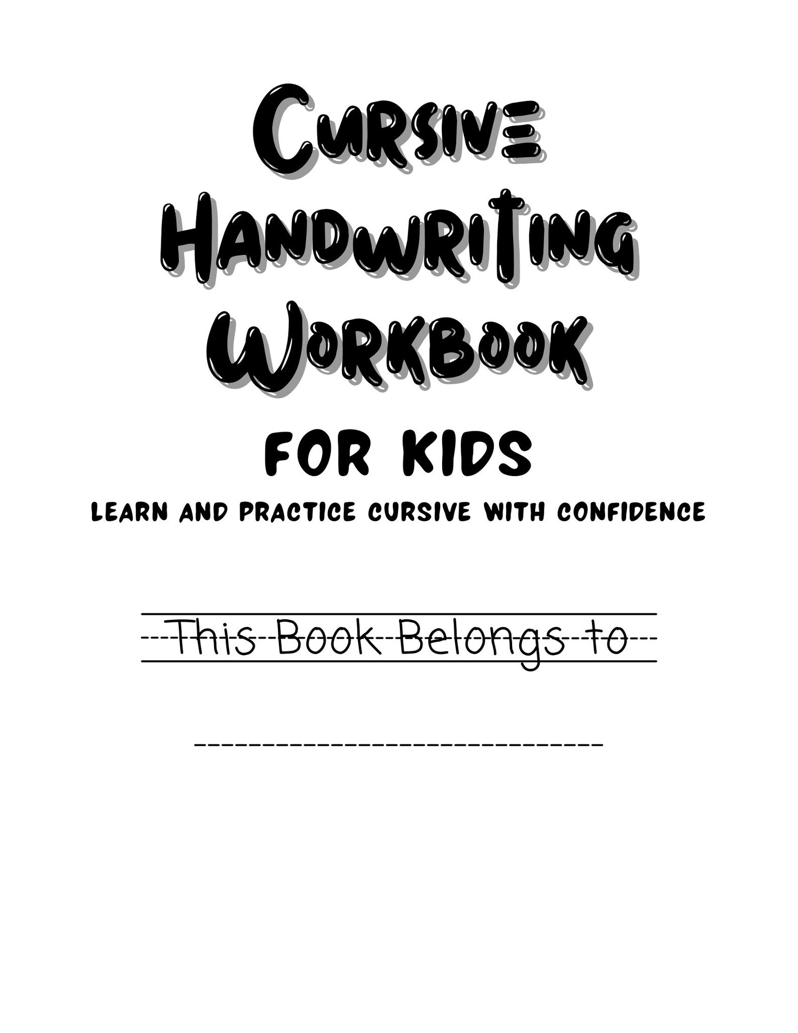 Printable Cursive Handwriting Worksheets for Kids | Writing Activity ...