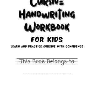 Printable Cursive Handwriting Worksheets for Kids | Writing Activity ...