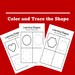 Printable Shape Coloring and Tracing Worksheets for Kids | Shapes ...