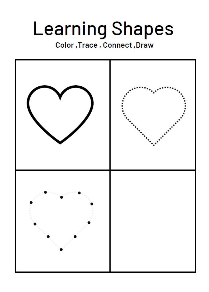 Printable Shape Coloring and Tracing Worksheets for Kids | Shapes ...