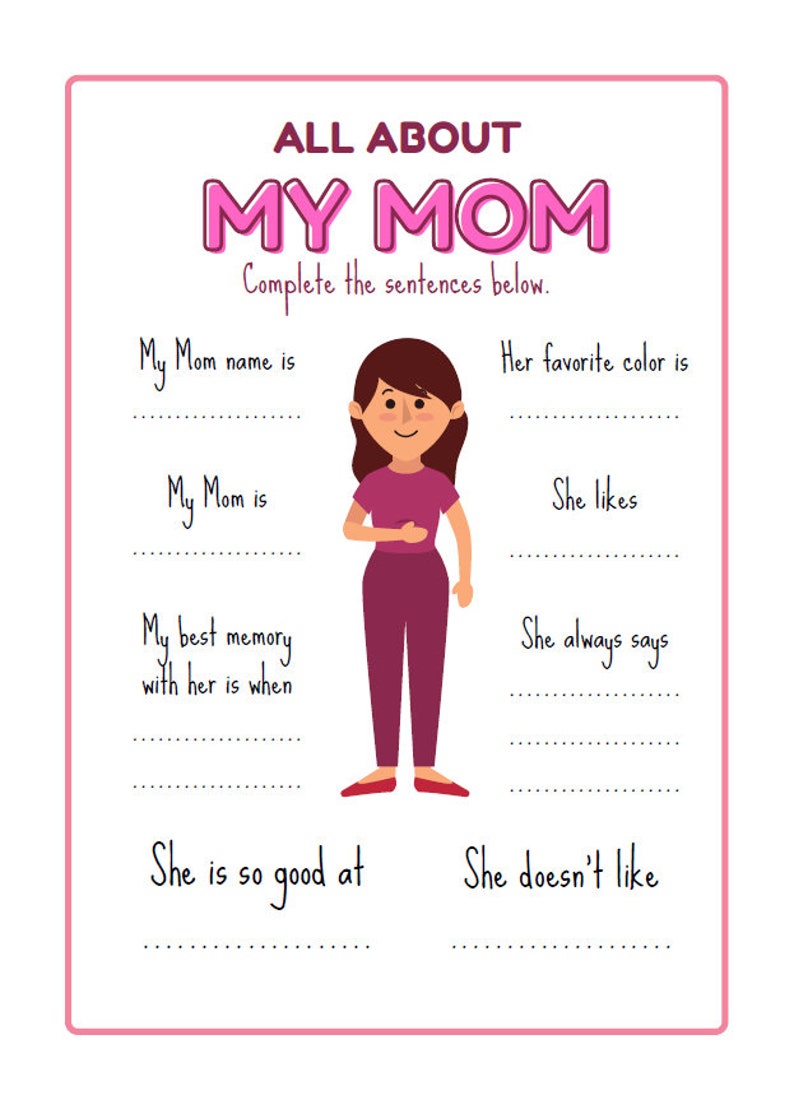 Mother's Day Activity Worksheets for Kids Word Search Mother's Day ...