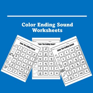Printable Ending Sound Activity Worksheet Coloring 10 Pages Preschool ...