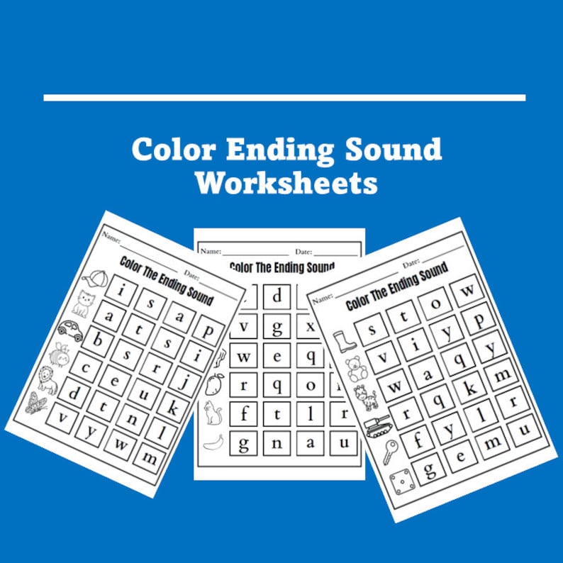 Printable Ending Sound Activity Worksheet | Coloring | 10 Pages ...