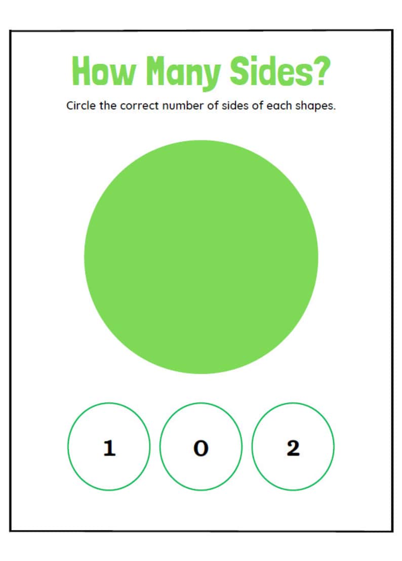 Printable Shapes Learning Activity Worksheets for Kids Shapes Counting ...