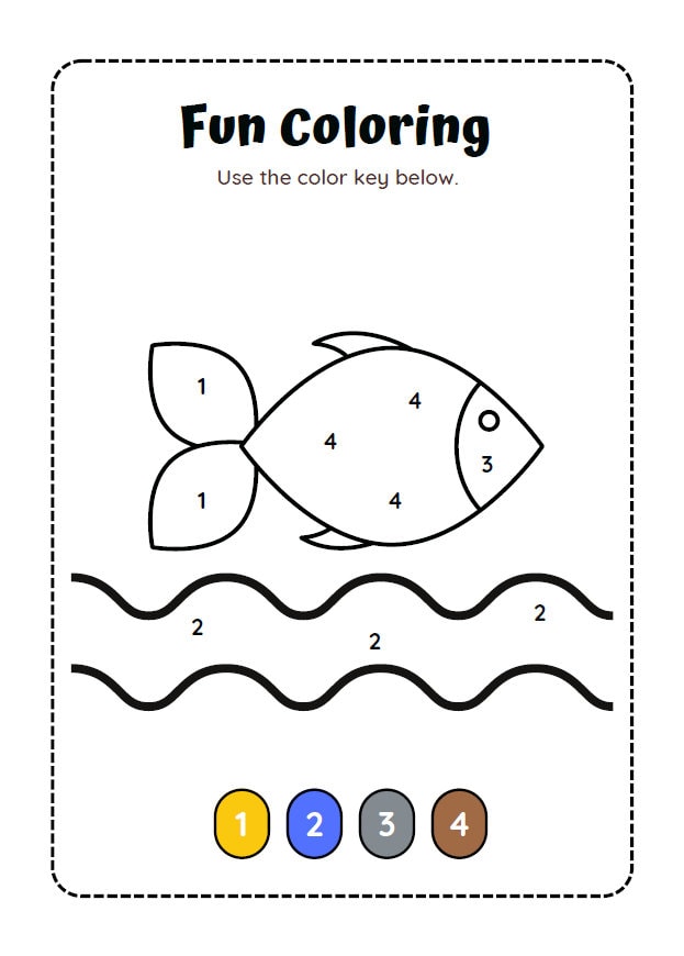 Printable Coloring Activity Worksheets Color by Number 9 Pages ...