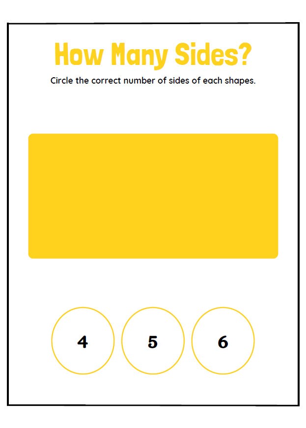 Printable Shapes Learning Activity Worksheets for Kids Shapes Counting ...