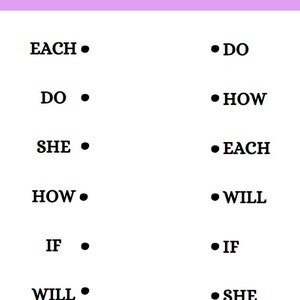 Printable Matching Sight Words Activity Worksheets for Kids | Matching ...
