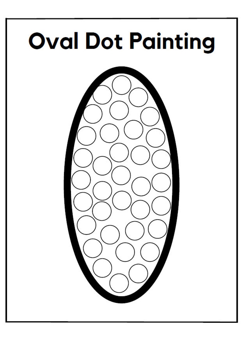 Printable Dot Painting Activity Worksheets | Dot Painting | Shapes ...