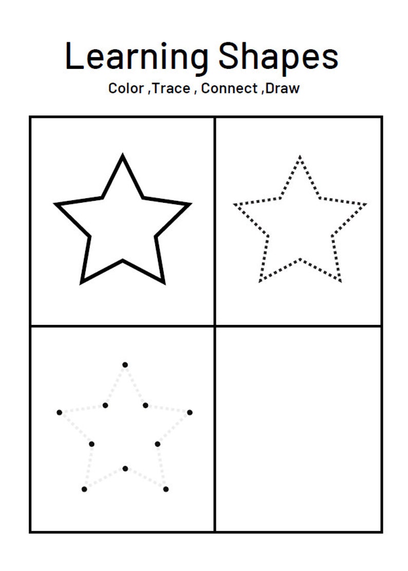 Printable Shape Coloring and Tracing Worksheets for Kids | Shapes ...