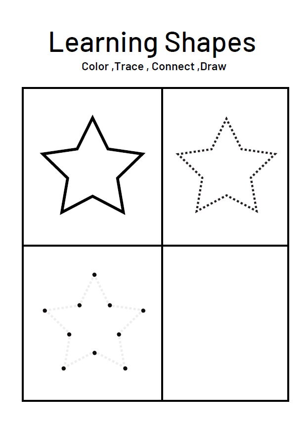 Printable Shape Coloring and Tracing Worksheets for Kids | Shapes ...