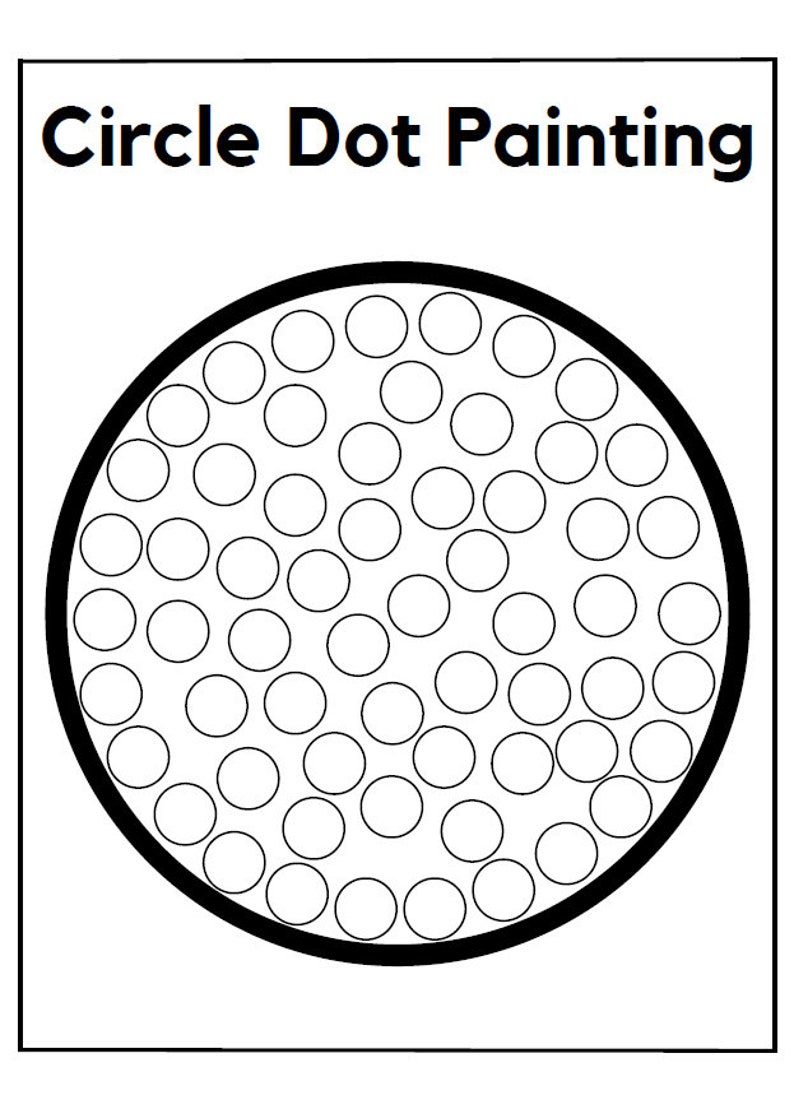 Printable Dot Painting Activity Worksheets | Dot Painting | Shapes ...