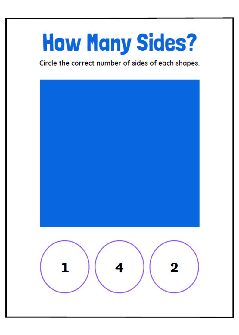 Printable Shapes Learning Activity Worksheets for Kids Shapes Counting ...