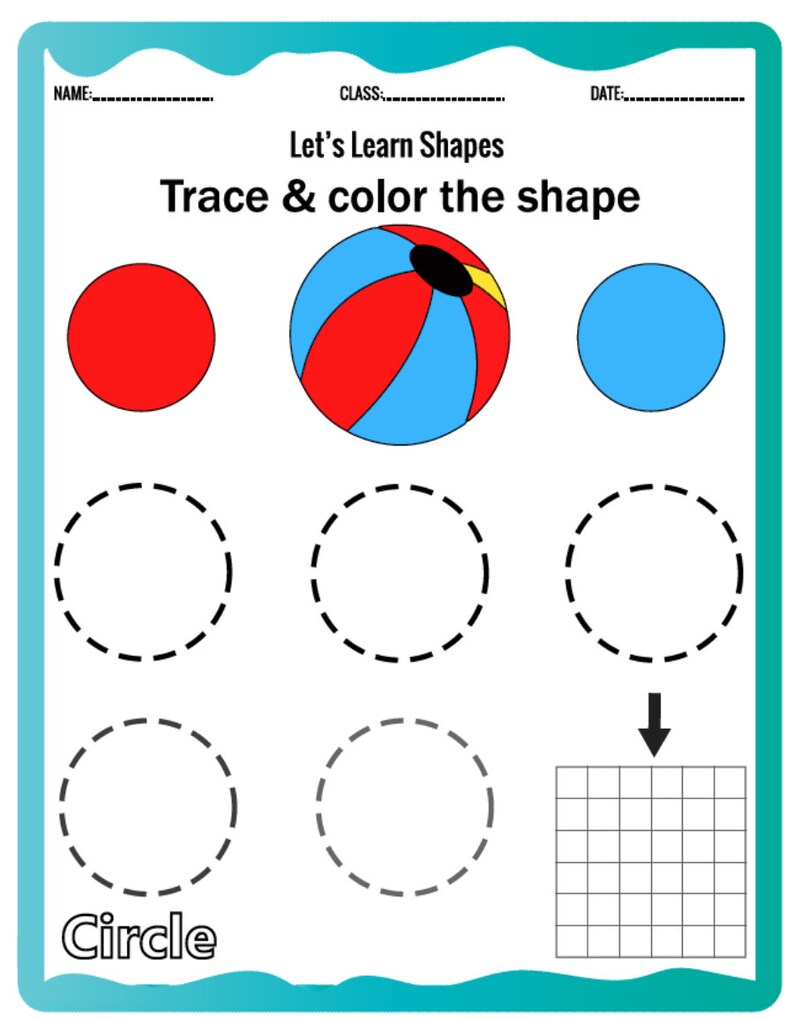Printable Shapes Activity Worksheets for Kids Tracing Coloring 10 Pages ...