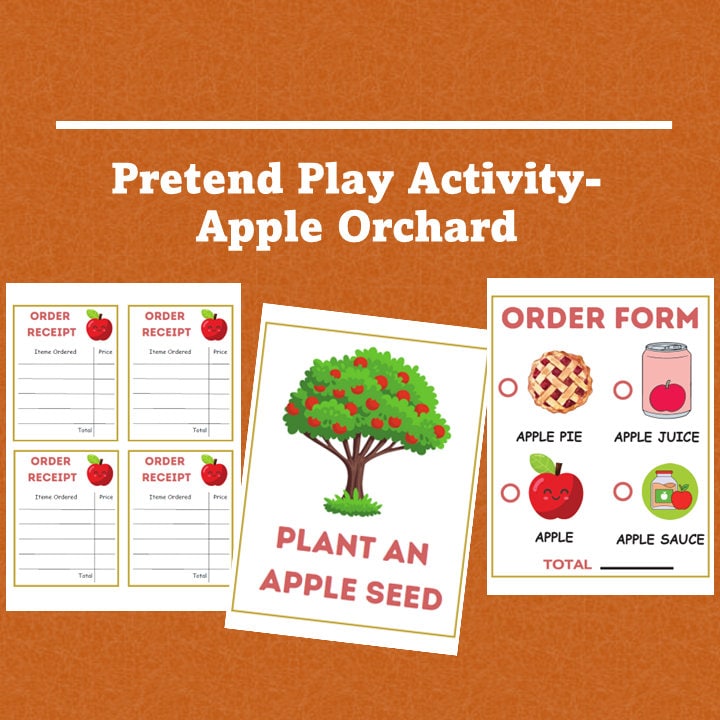 Printable Pretend Play Apple Orchard Activity Worksheets Pretend Play ...