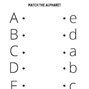 Printable Alphabet Matching Activity Worksheets | Circling Alphabets ...