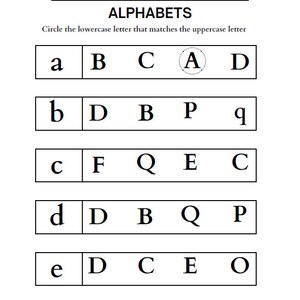 Printable Alphabet Matching Activity Worksheets | Circling Alphabets ...