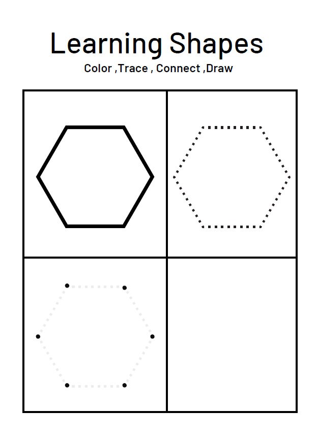 Printable Shape Coloring and Tracing Worksheets for Kids | Shapes ...