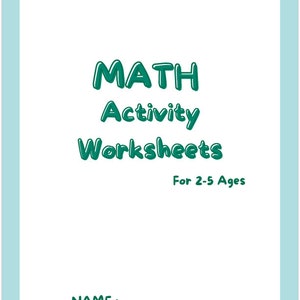 Printable Preschool Math Activity Worksheet | 25 Pages | Counting ...