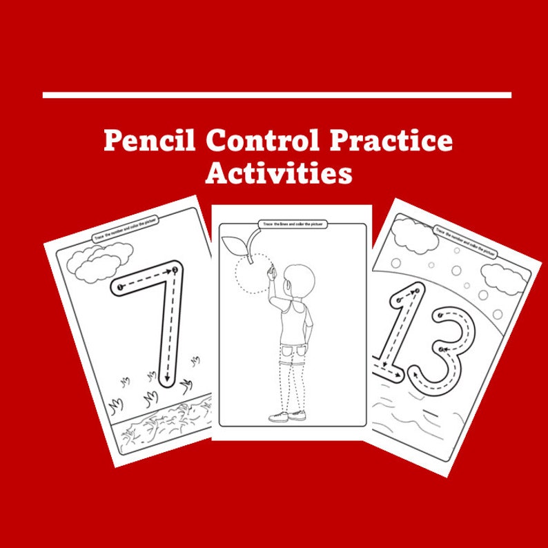 Printable Pencil Control Worksheets for Kids Tracing Coloring 65 Pages ...