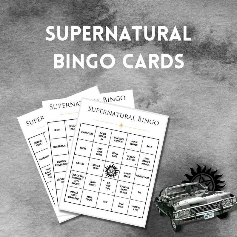 Supernatural Bingo | 3 Printable Sheets | Pdf - Etsy