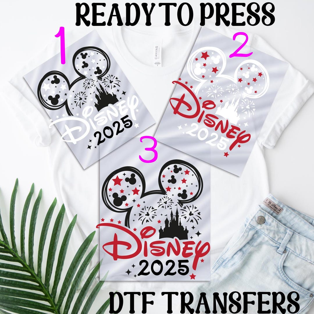 Disney Mickey 2025 Dtf,disney Family Vacation 2025 Iron on Transfer ...