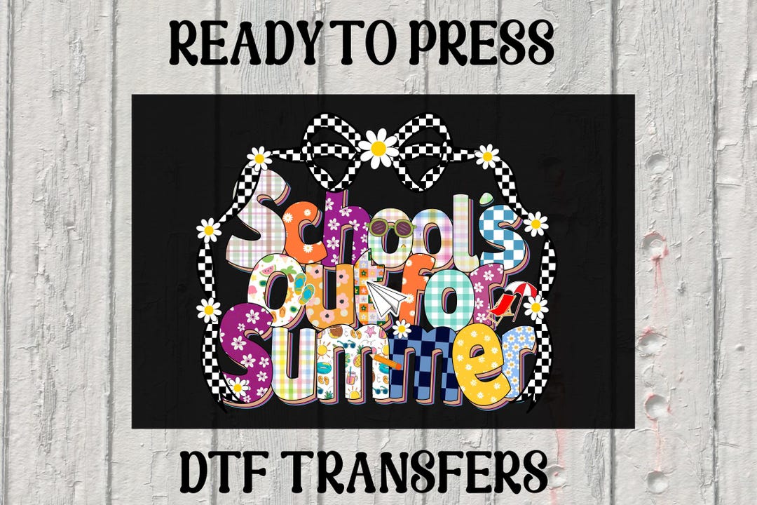 Schools Out for Summer DTF Transfer: Floral Beach Design - Etsy