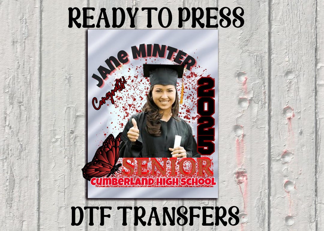 Custom Senior Graduation Dtf Transfer, Custom Group Class of 2025 ...