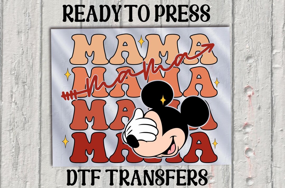 Disney Mickey Mama Mouse DTF Transfer for Ready to Press,mother's Day ...
