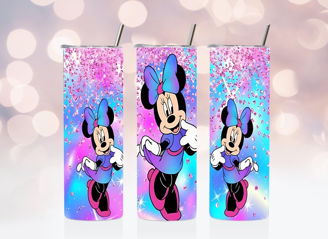 Minnie Mouse Couple 20oz Skinny Tumbler, Cute Glitter Minnie Tumbler ...