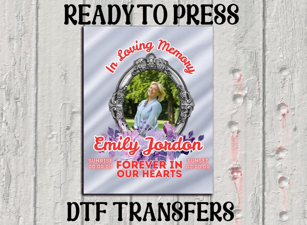 In Loving Memory DTF Transfer: Angel Wings, Memorial Design - Etsy