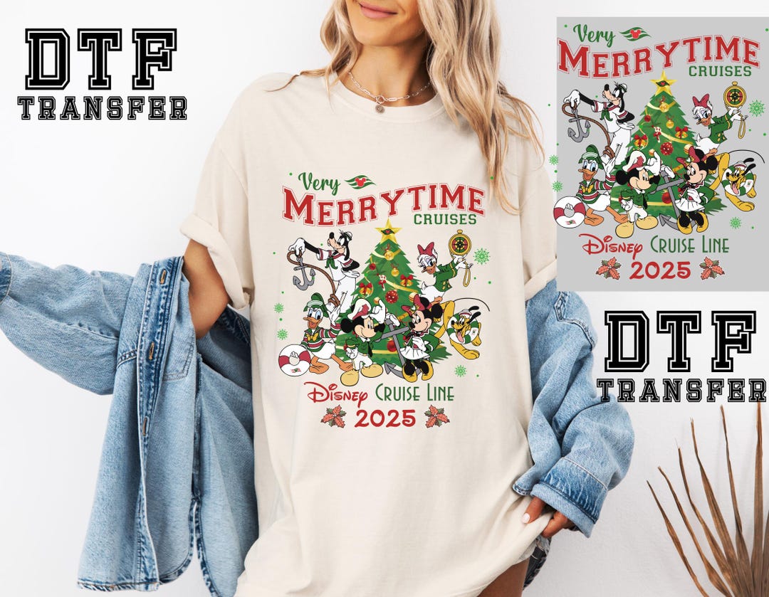 Disney Very Merry Time Cruise 2025 DTF Transfer, Mickey Christmas ...