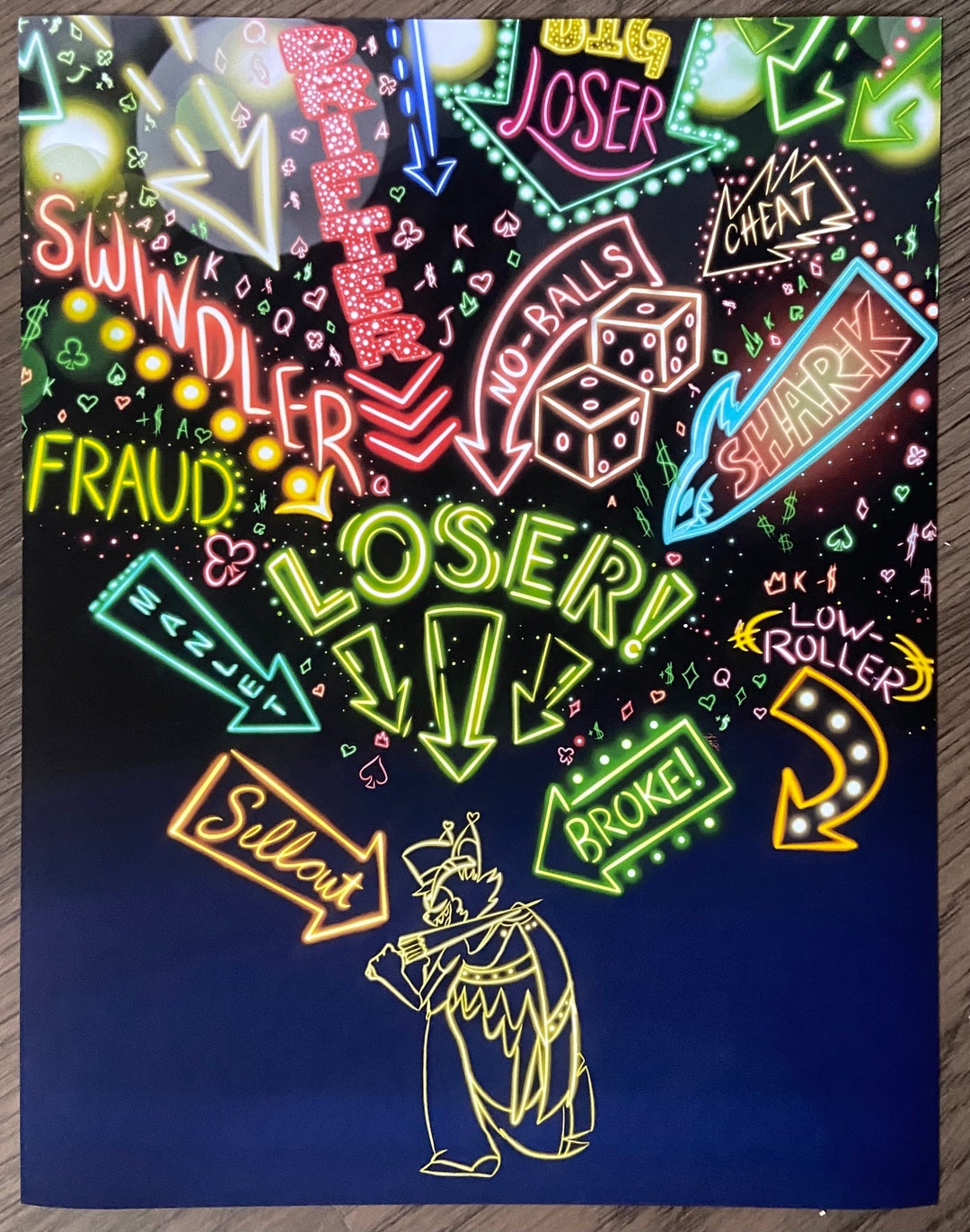 Neon Looser Baby Husk Poster - Etsy