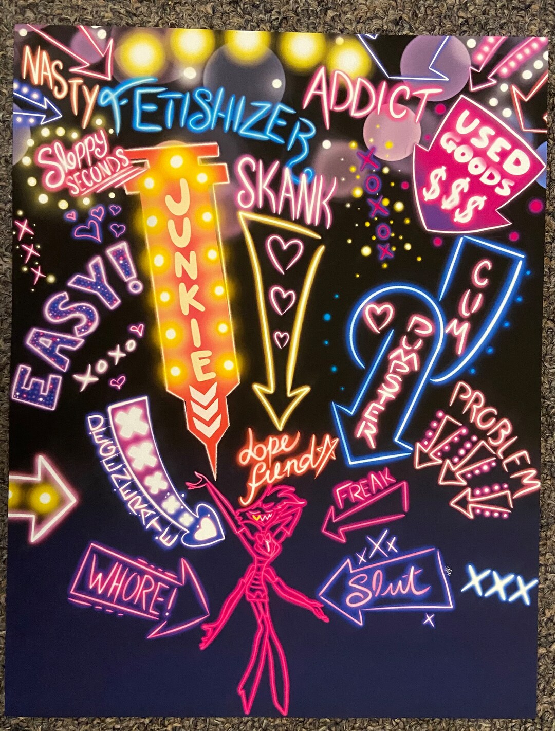 Looser Baby Neon Poster Print - Etsy