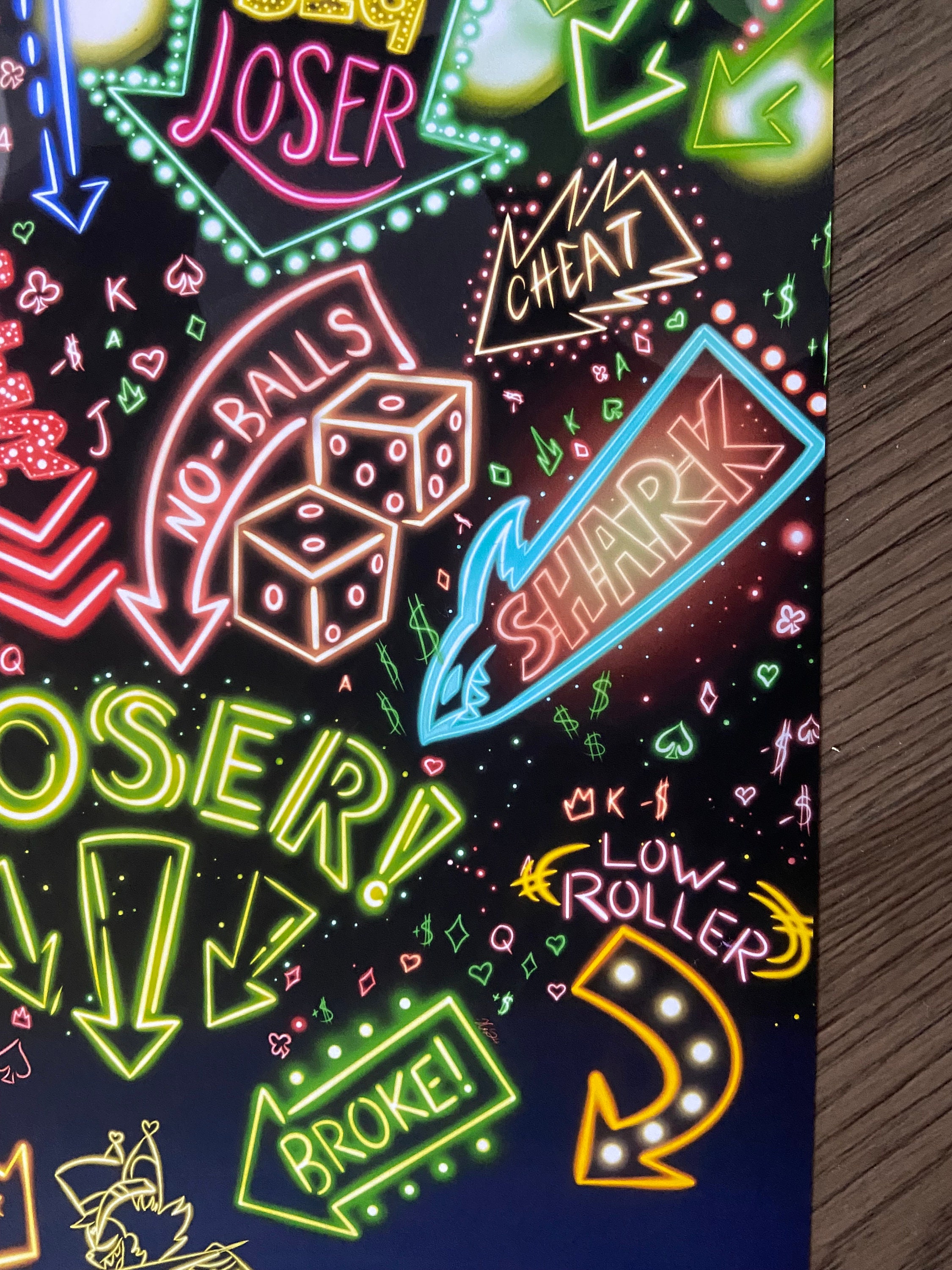 Neon Looser Baby Husk Poster - Etsy