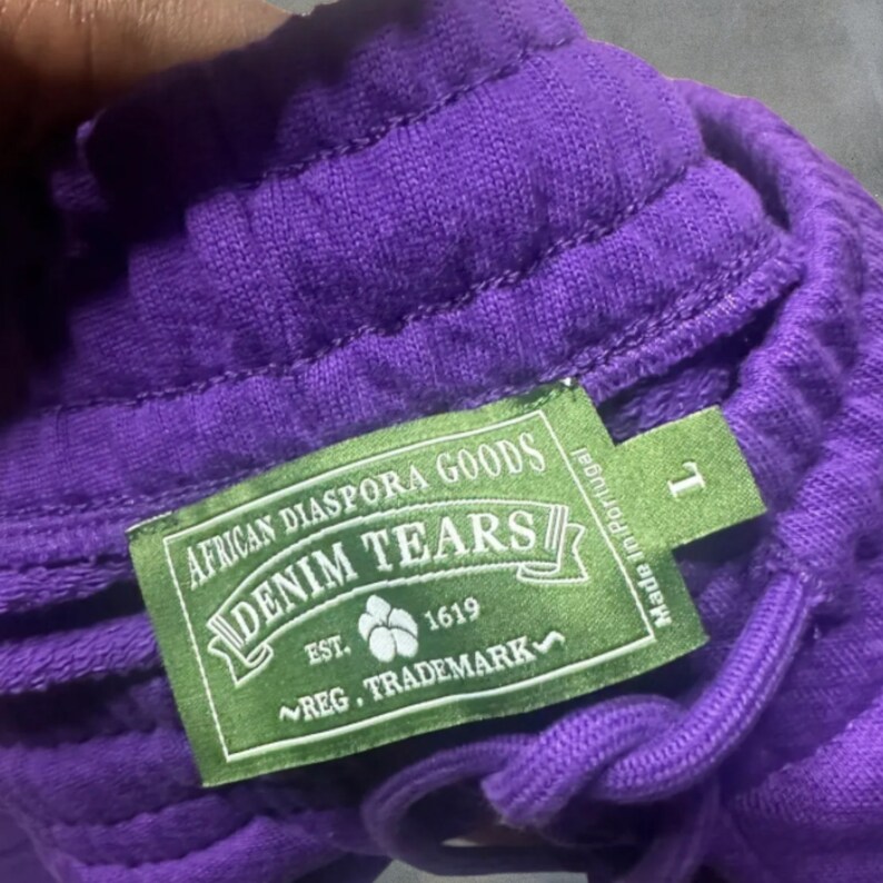 Denim Tears the Cotton Wreath Sweatpants Purple Sweatpants Unisex Man ...